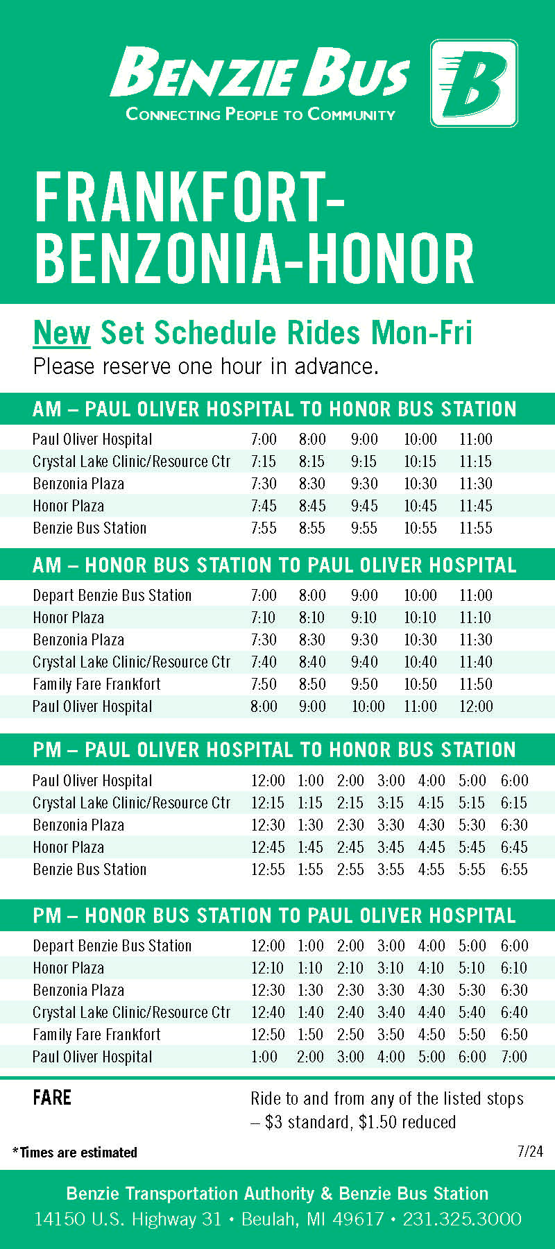 Flex Route | Benzie Bus