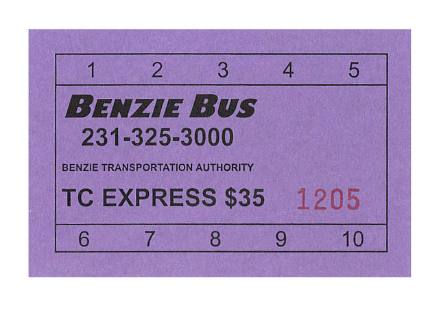 TCX Punch Card | Benzie Bus